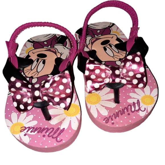 Disney | Shoes | Disneys Minnie Mouse Flip Flops Sandals Toddlers Size ...